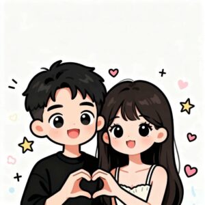Những ảnh cặp đôi chibi ngọt ngào dành cho mọi cặp đôi